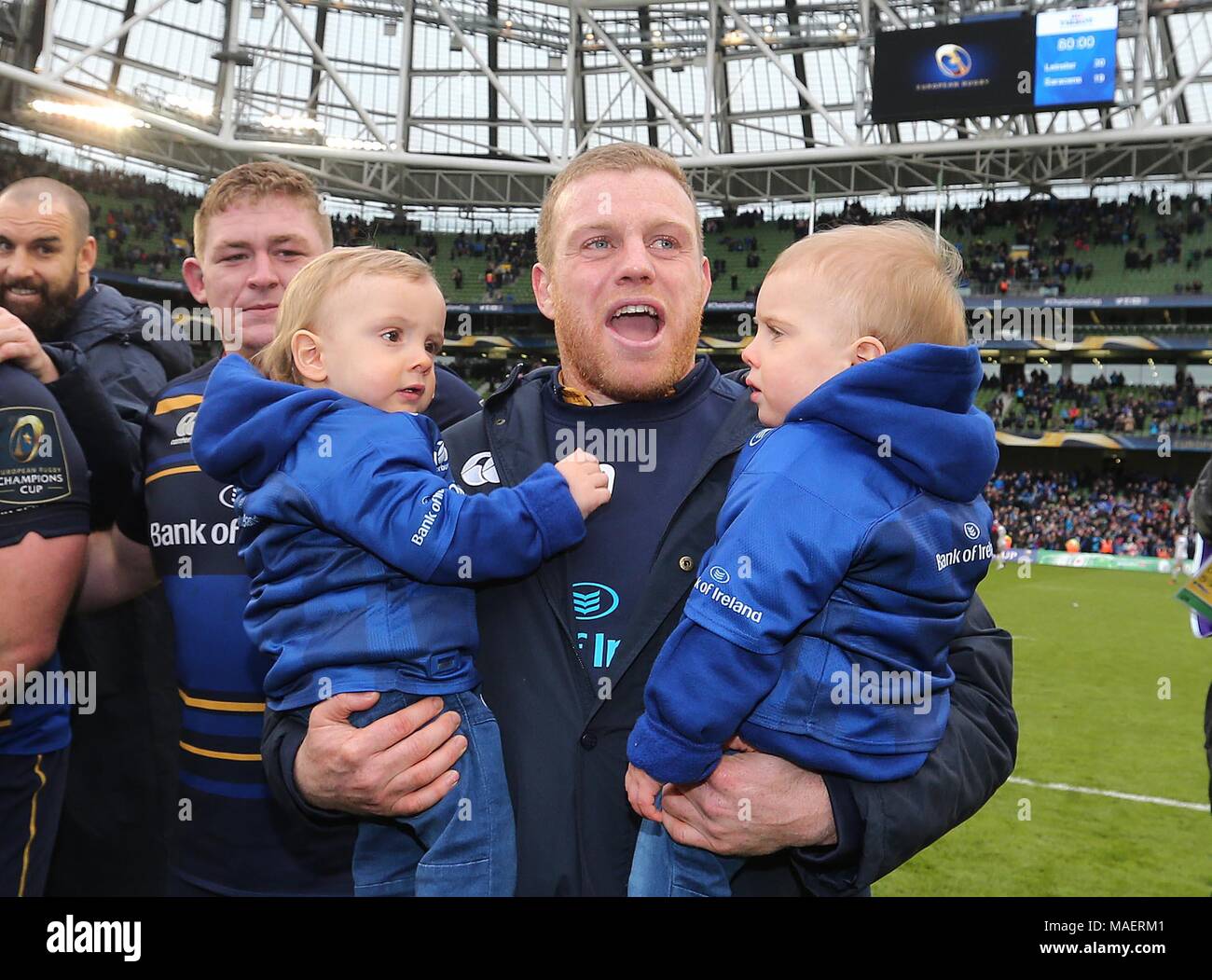 Leinster's Sean Cronin with his children: Cillian and Finn after the ...