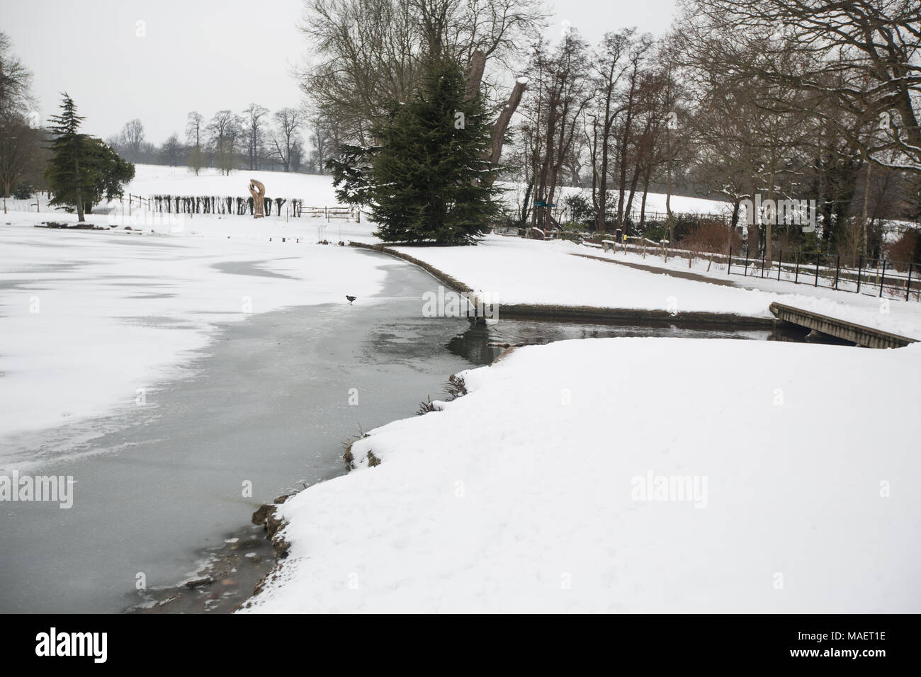 Leeds Castle in Kent in the snow Featuring: Atmosphere Where: Maidstone ...