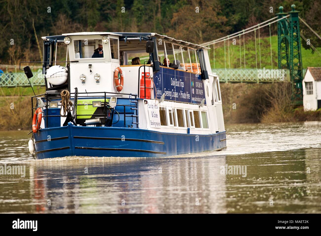 Sabrina river tour boat on the River Severn at Shrewsbury, Shropshire ...