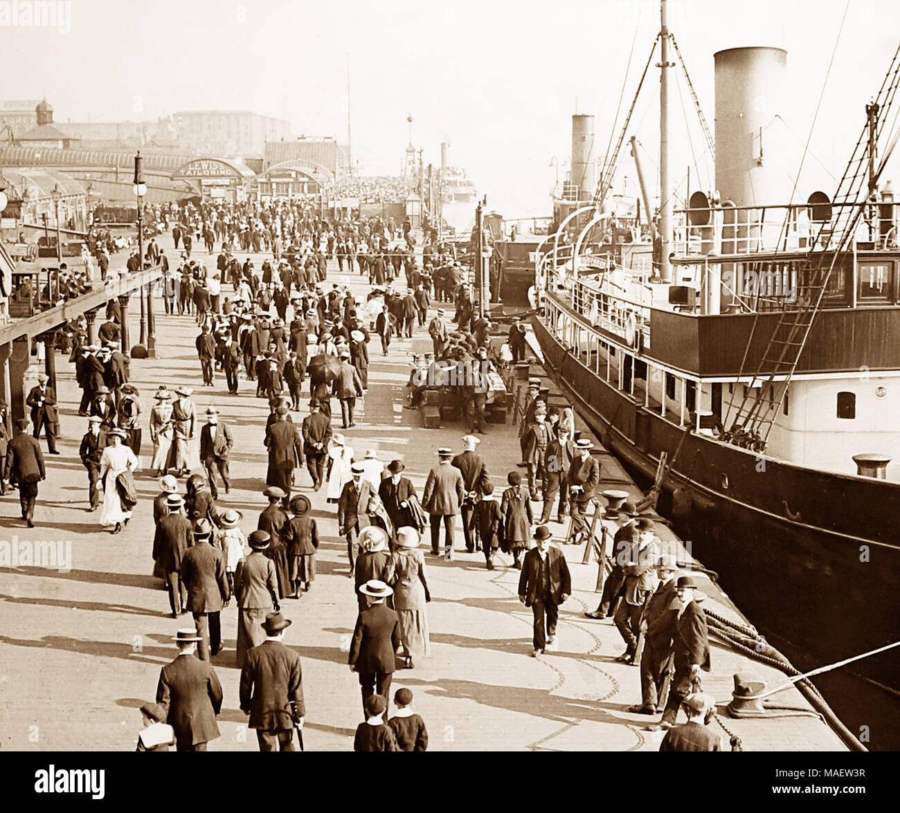 Liverpool Landing Stage, Victorian period Stock Photo - Alamy