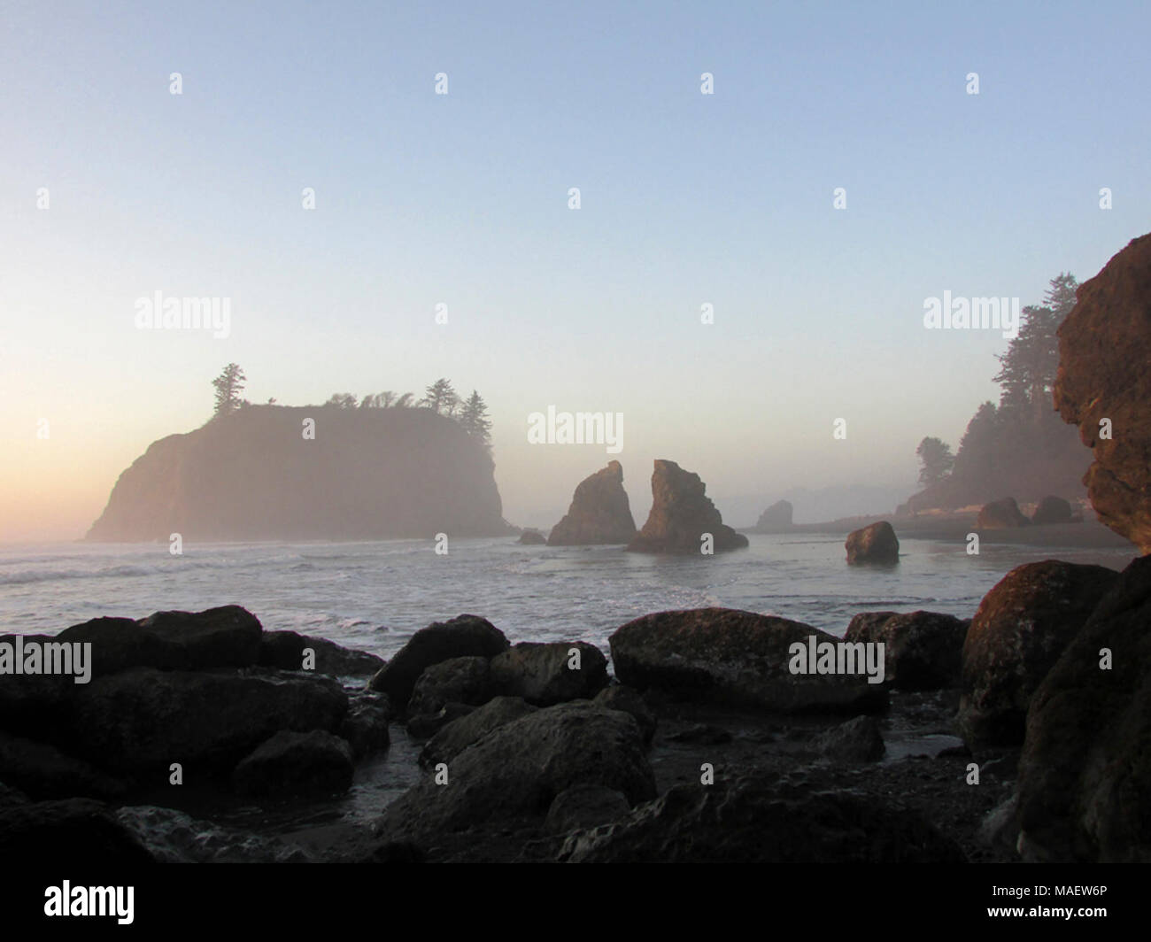 Sunset at Ruby Beach at Olympic NP in WA Stock Photo - Alamy