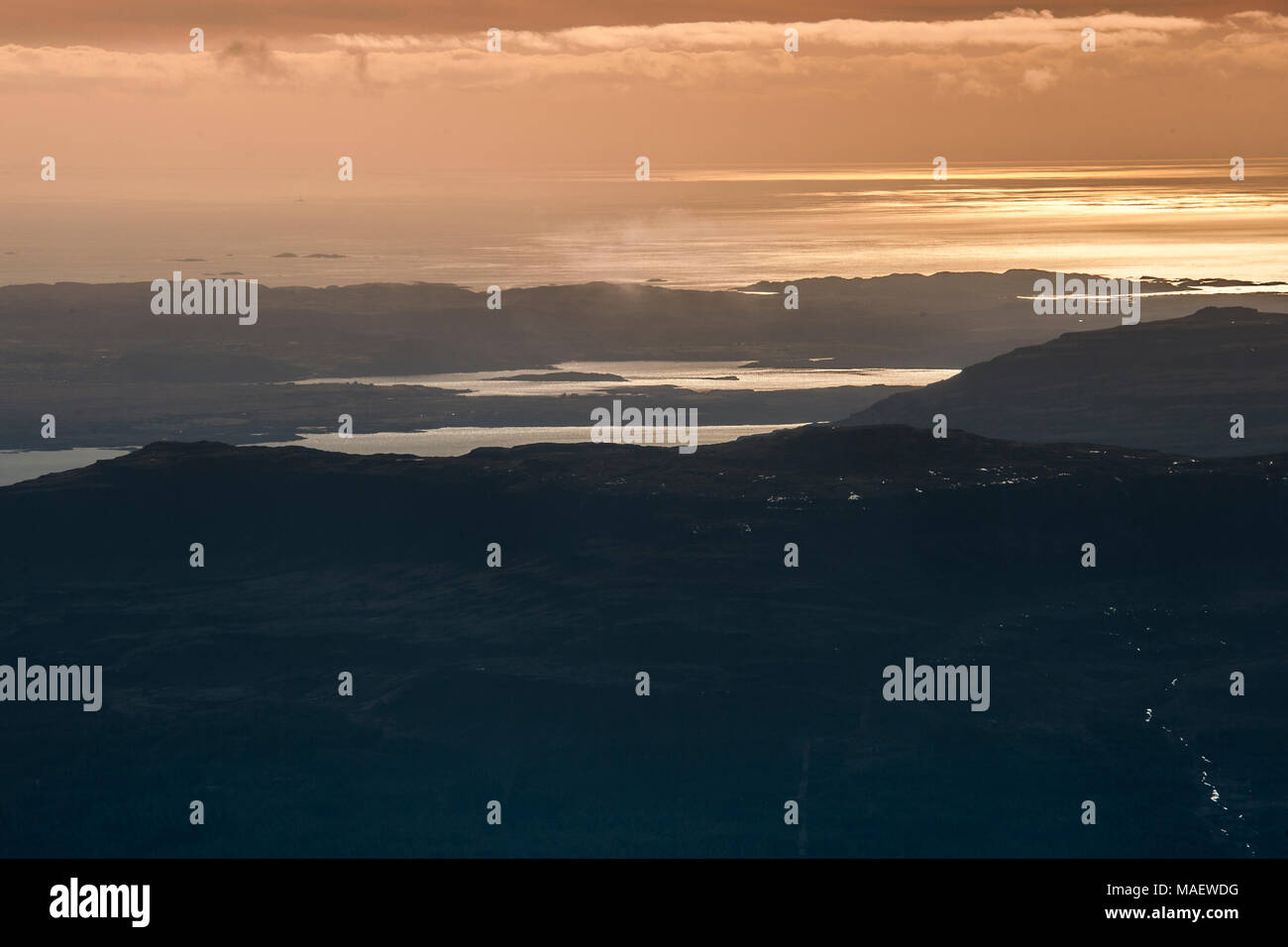 Stunning views from the top of Ben Mor Coigach (the highest peak on the ...