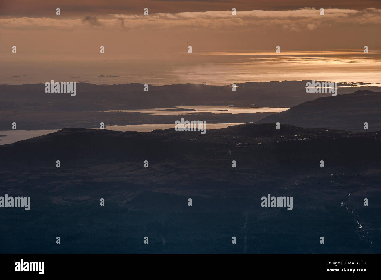 Stunning views from the top of Ben Mor Coigach (the highest peak on the ...