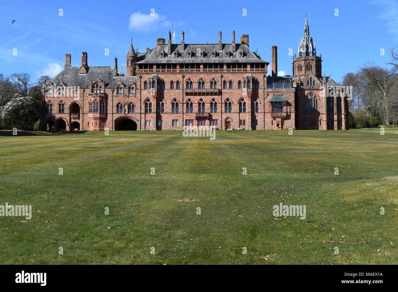 Back side of Mount Stuart House near Rothesay on Bute Stock Photo - Alamy