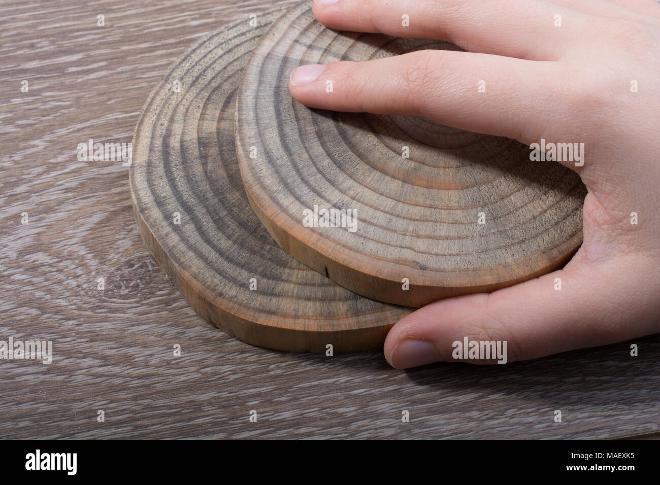 Piece of cut wood log texture as background Stock Photo - Alamy