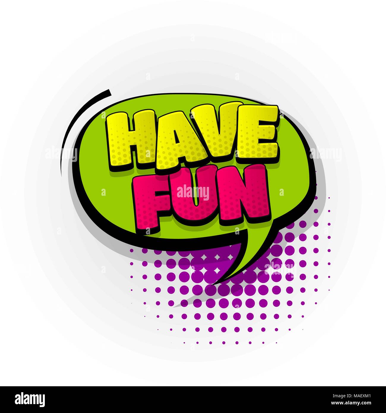 have fun comic book text pop art Stock Vector Image & Art - Alamy