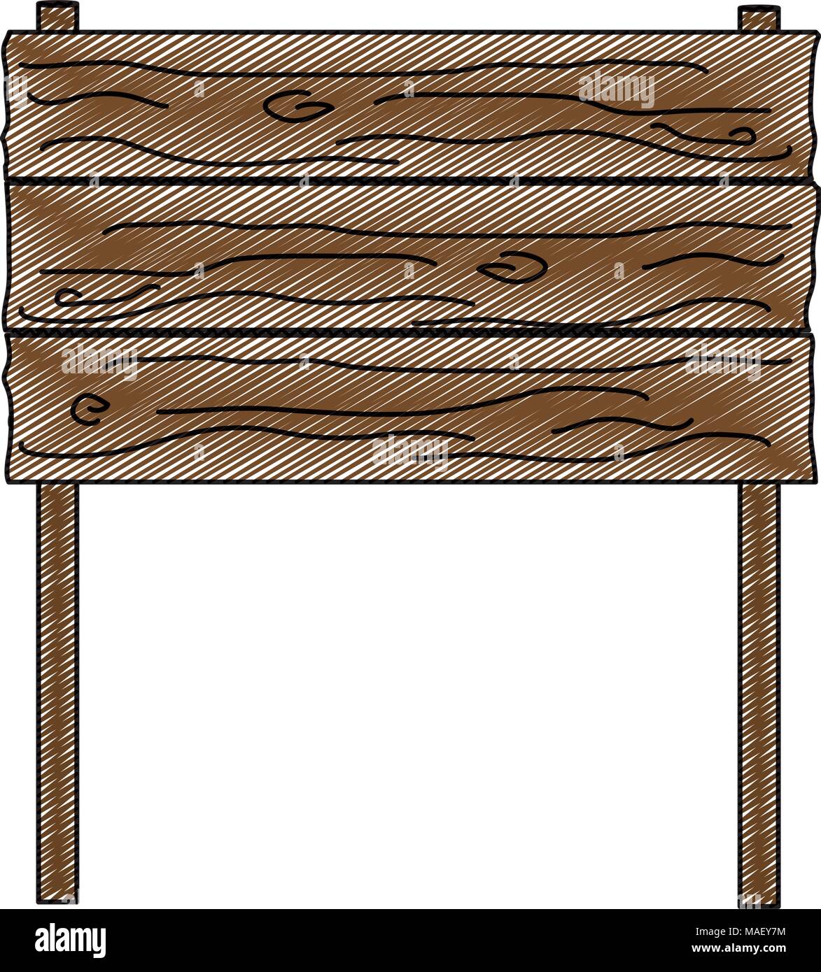 doodle wood warning nitices frame sign vector illustration Stock Vector ...