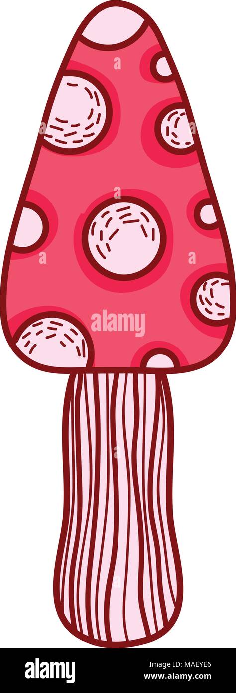 fungus nature plant vegetable ingredient vector illustration Stock ...