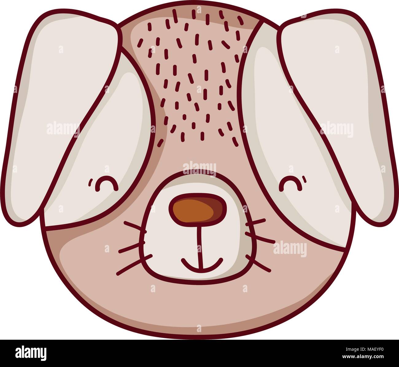 adorable and happy dog head animal vector illustration Stock Vector ...