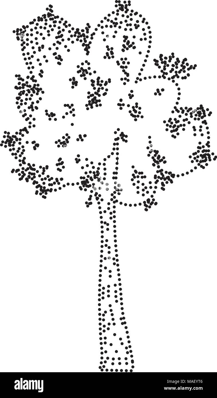 Dotted trees Black and White Stock Photos & Images - Alamy