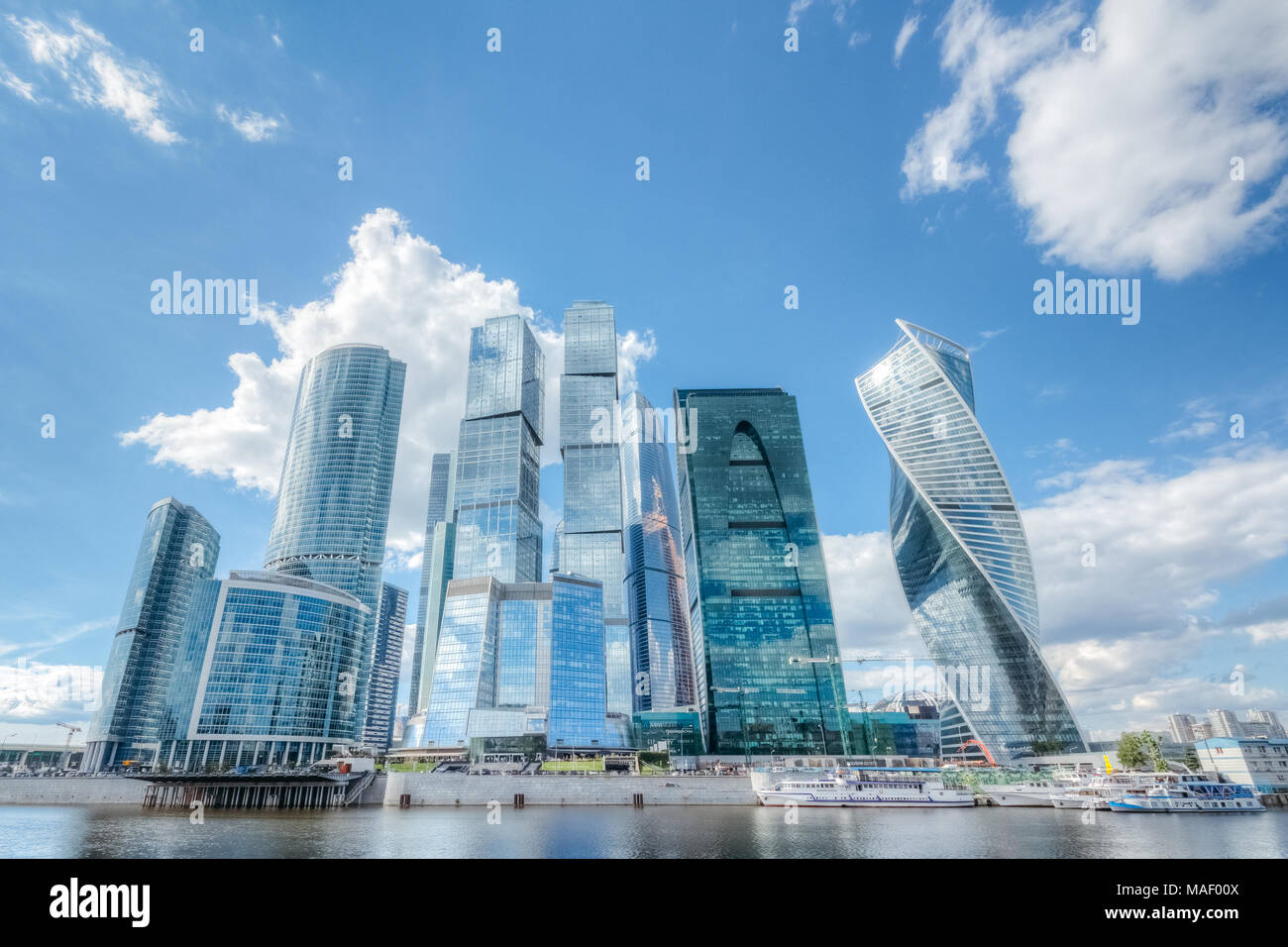 Moscow, Russia - June 24, 2017: Skyscrapers of the Moscow City complex ...