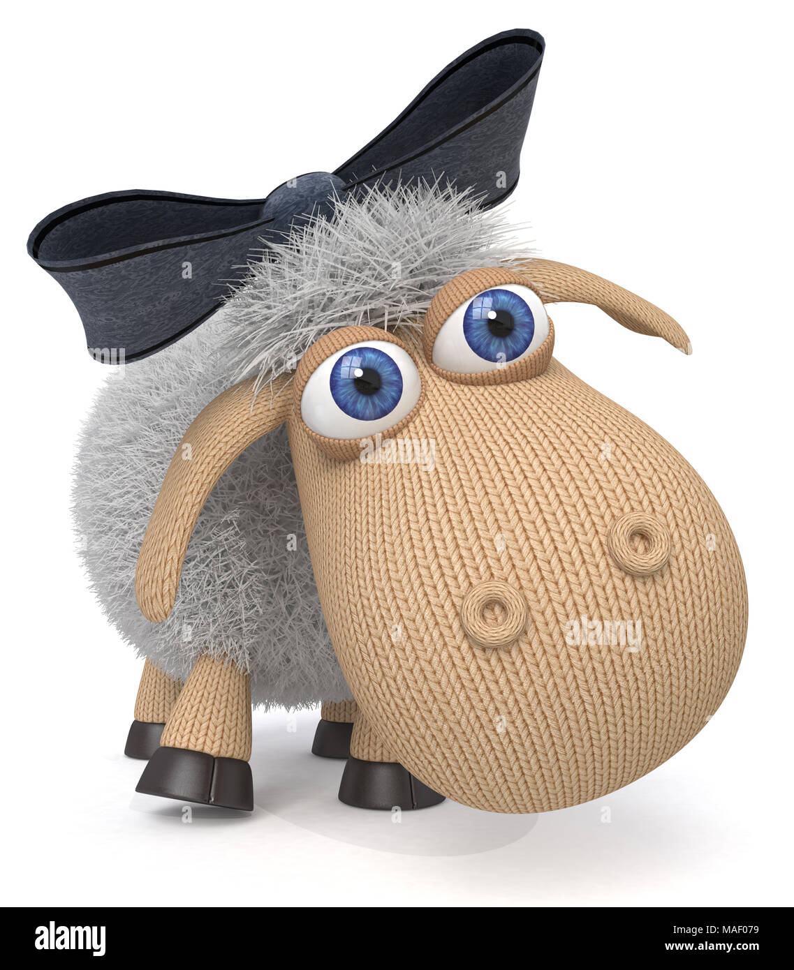 3d illustration funny fluffy sheep do different things/ fluffy farm ...