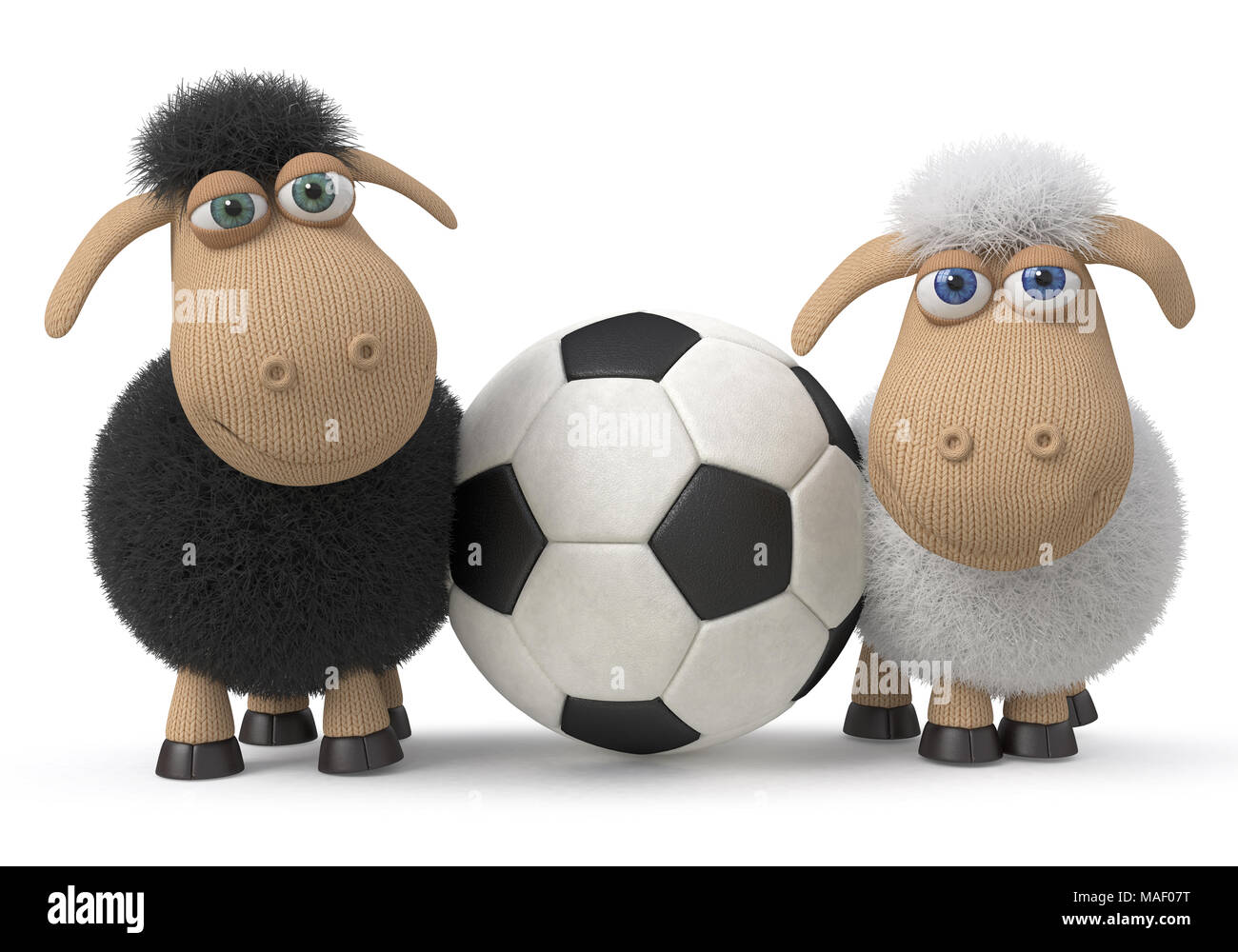 3d illustration funny fluffy sheep do different things/ fluffy farm ...