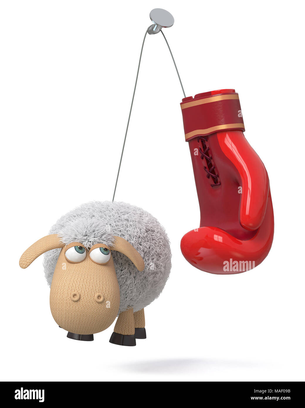 3d illustration funny fluffy sheep do different things/ fluffy farm ...