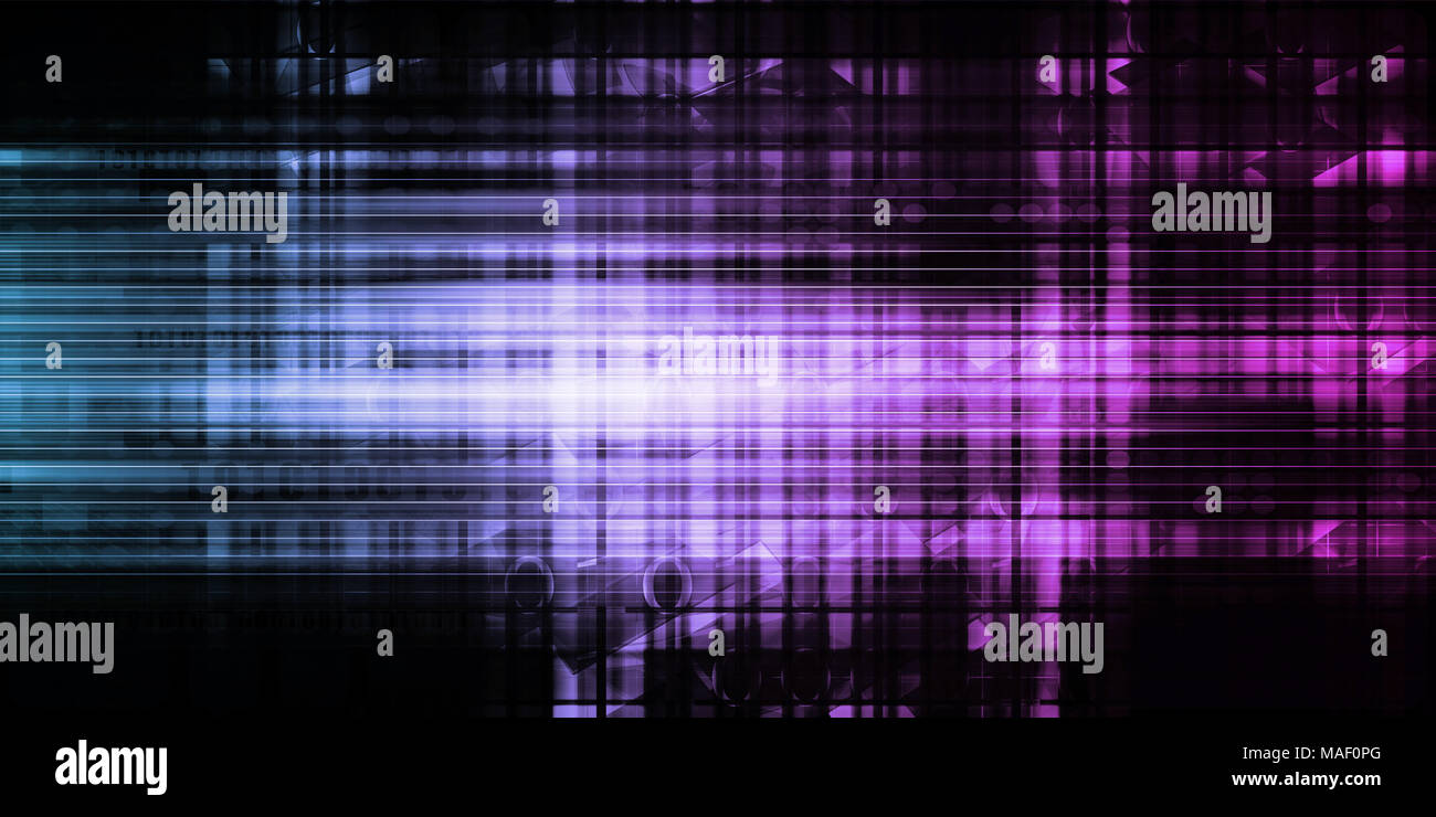 Electronic Engineering with Glowing Circuits As Art Stock Photo - Alamy