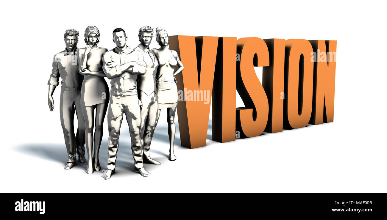 Business People Team Focusing on Improving Vision as a Concept Stock ...