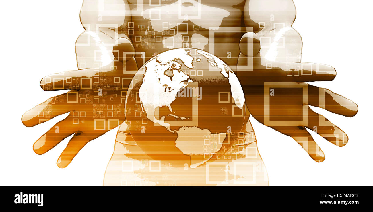 Global Integration of Technologies as a Concept Stock Photo - Alamy