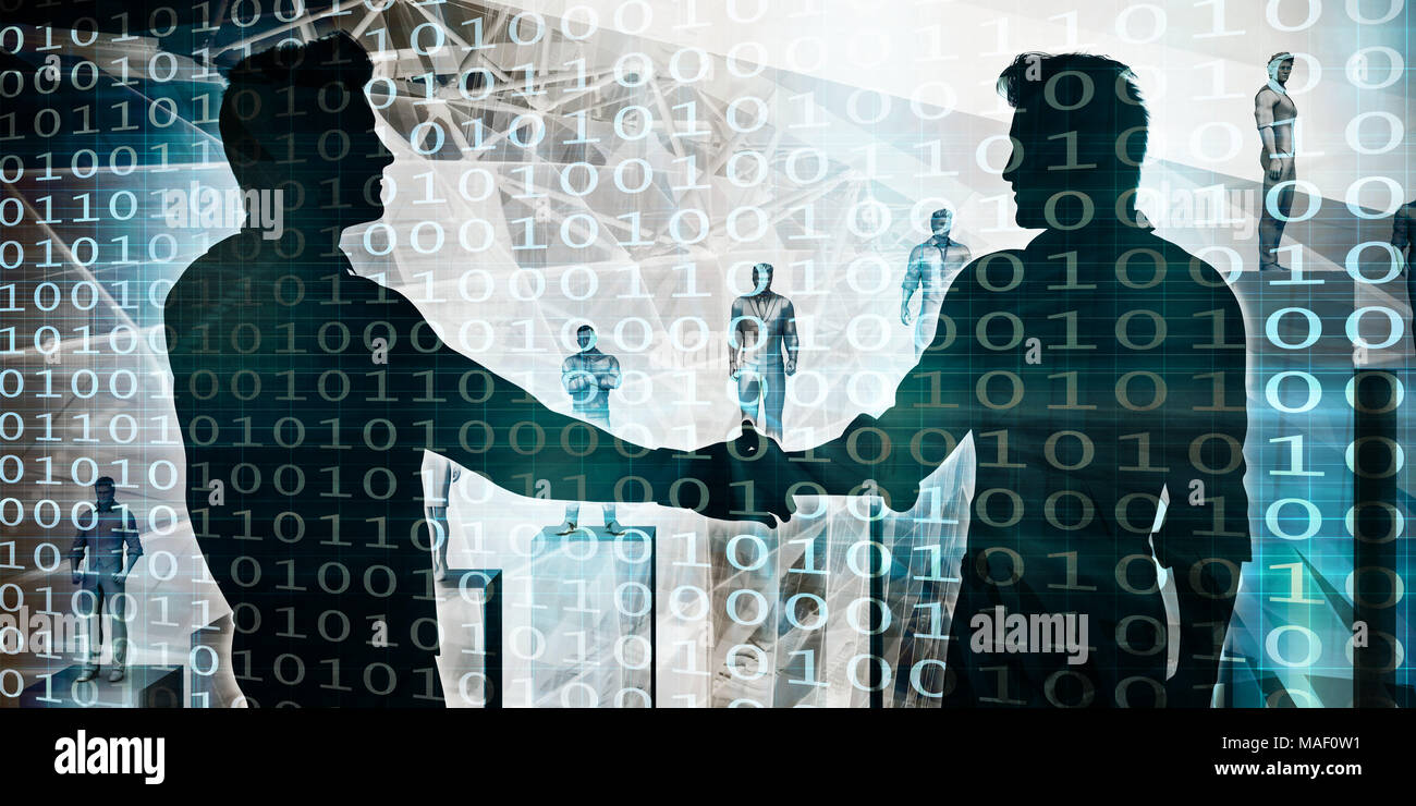 Collaboration Concept with Business Deal Between Two Partners Stock ...