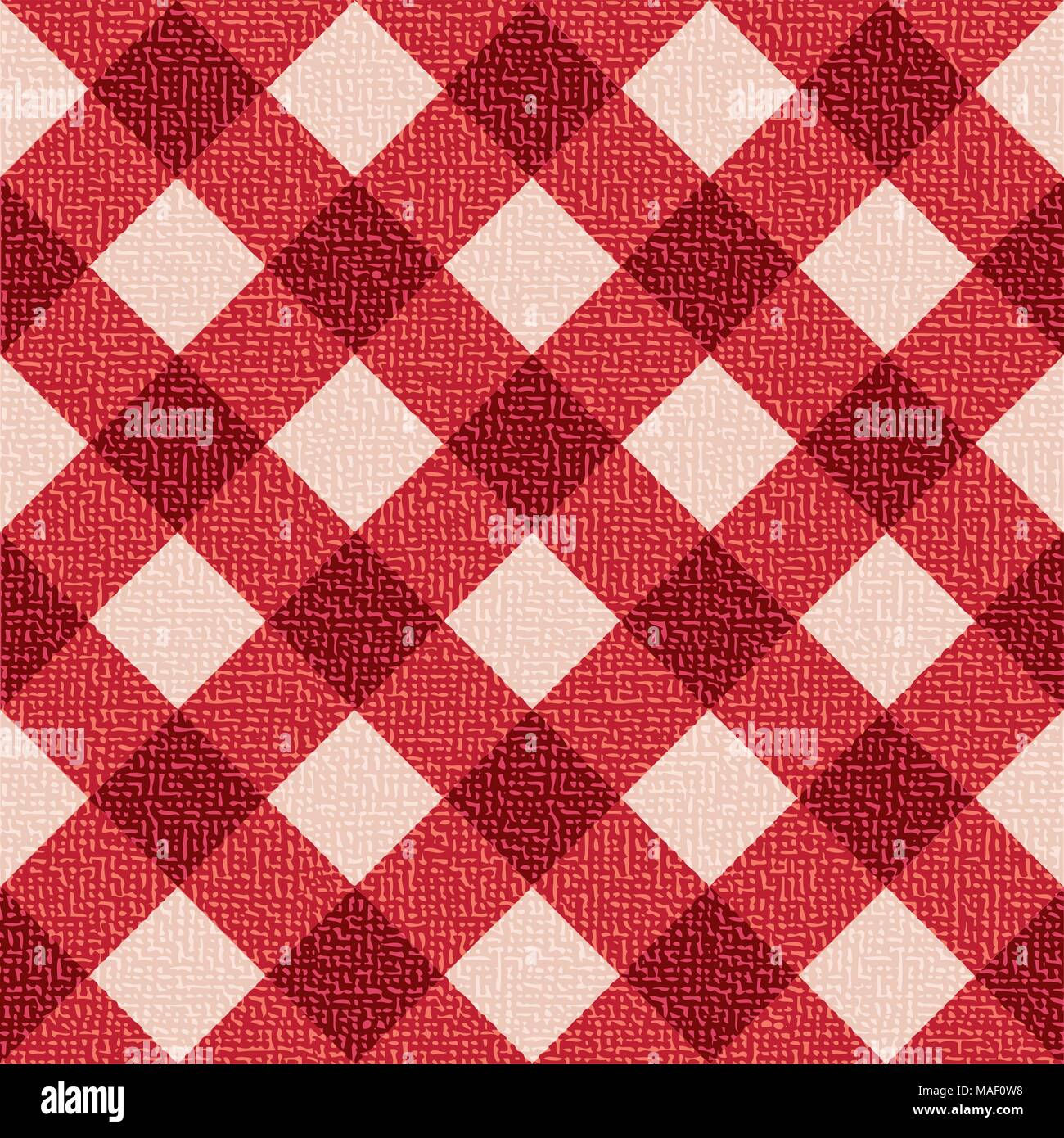 Red and white plaid tablecloth textured vector background Stock Vector ...