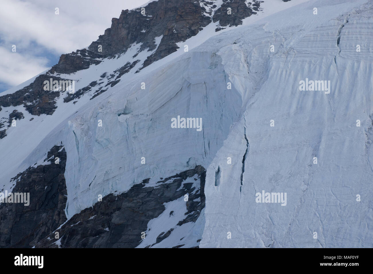 glacier with ice in Gran Paradiso Alps of Italy Stock Photo - Alamy