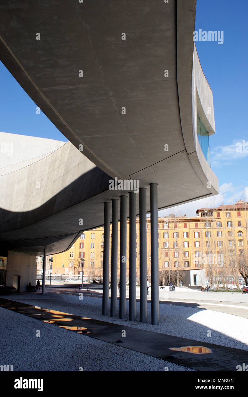 The exterior of MAXXI, the National Museum of the 21st Century Arts ...