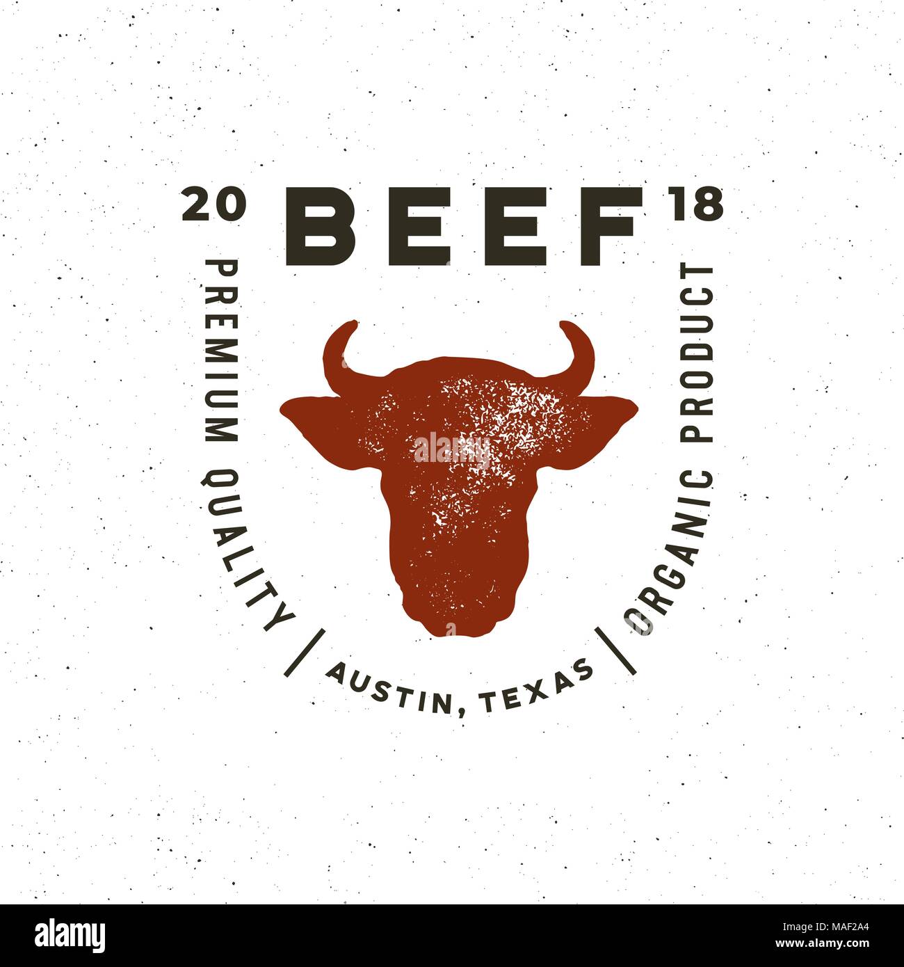 premium fresh beef label. retro styled meat shop emblem. vector ...