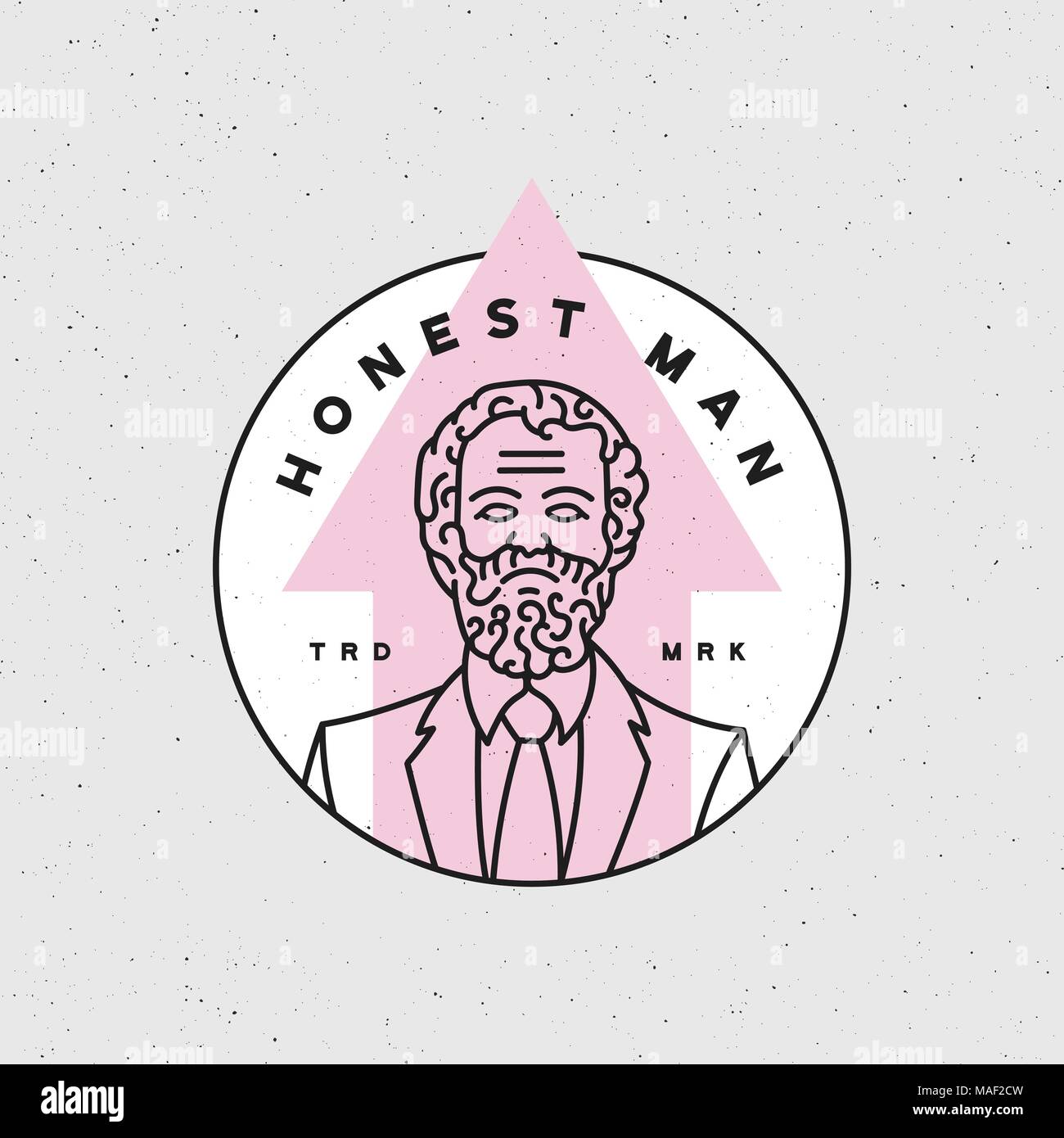 honest man clothing company label. vector illustration Stock Vector ...