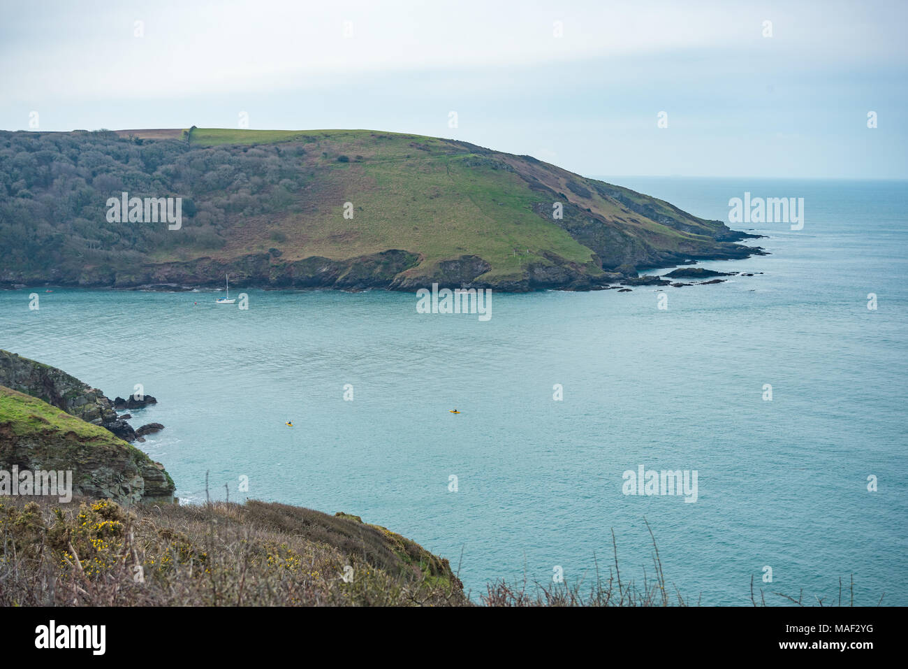 South west coastal path Stock Photo - Alamy