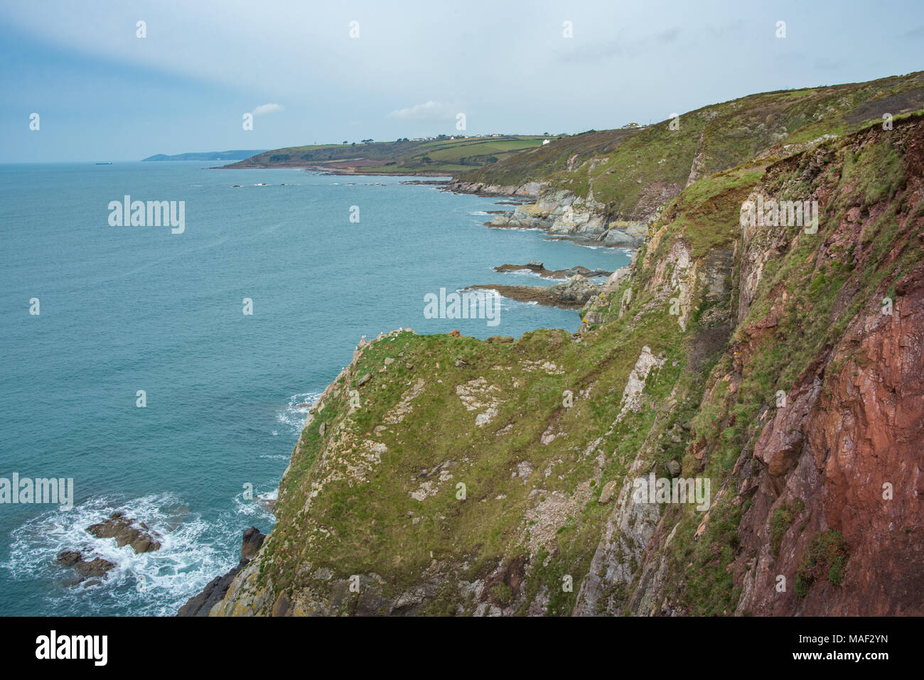 South west coastal path Stock Photo - Alamy