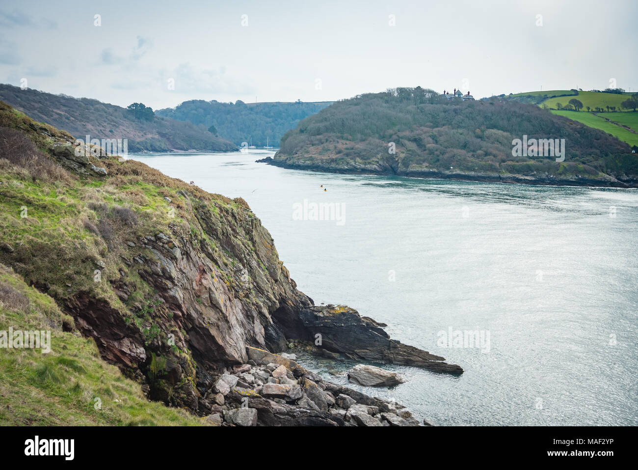 South west coastal path Stock Photo - Alamy