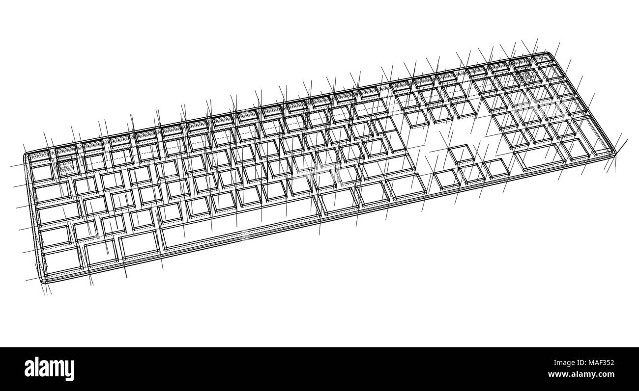 Computer Keyboard Outline Stock Vector Image And Art Alamy