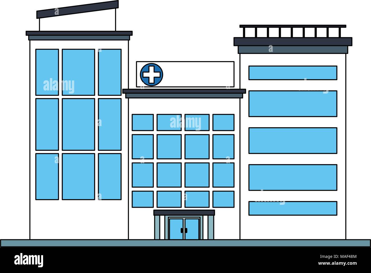 Hospital building isolated Stock Vector Image & Art - Alamy