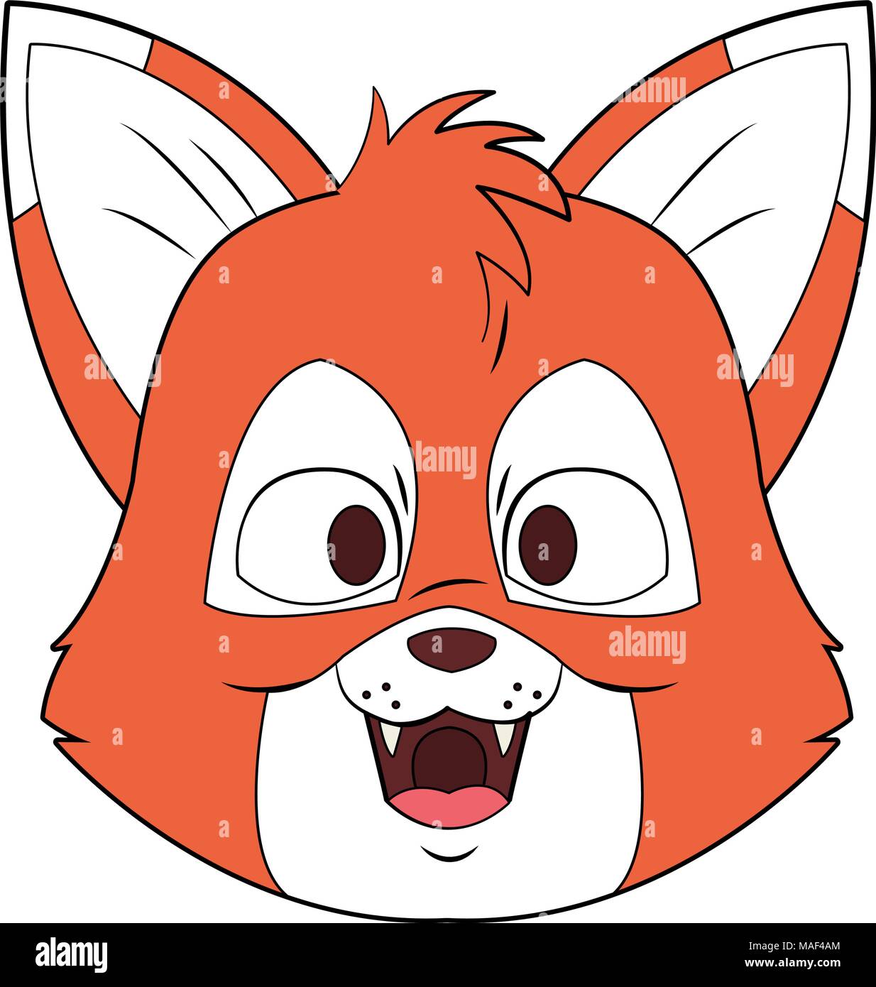 Cute fox cartoon Stock Vector Image & Art - Alamy