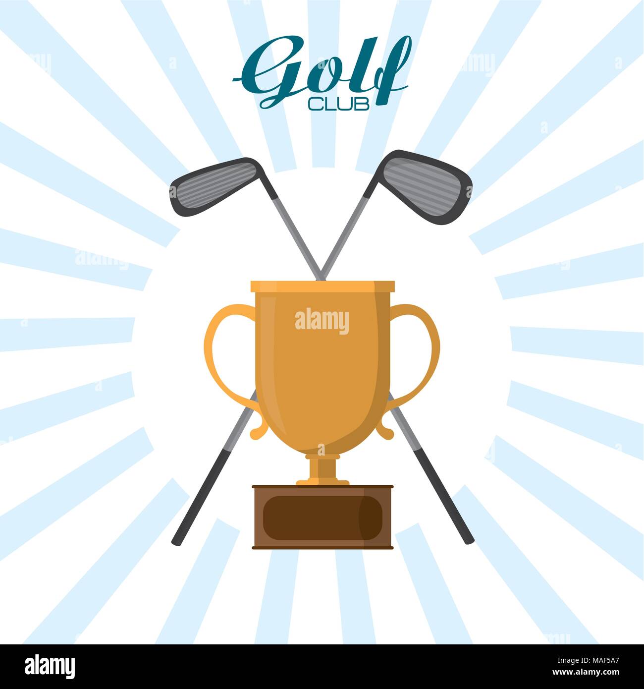 Golf sport equipment cartoon vector illustration graphic design Stock ...