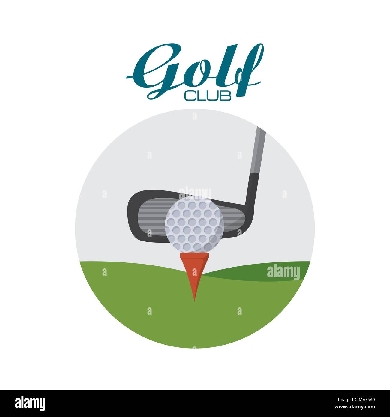 Golf sport equipment cartoon vector illustration graphic design Stock ...