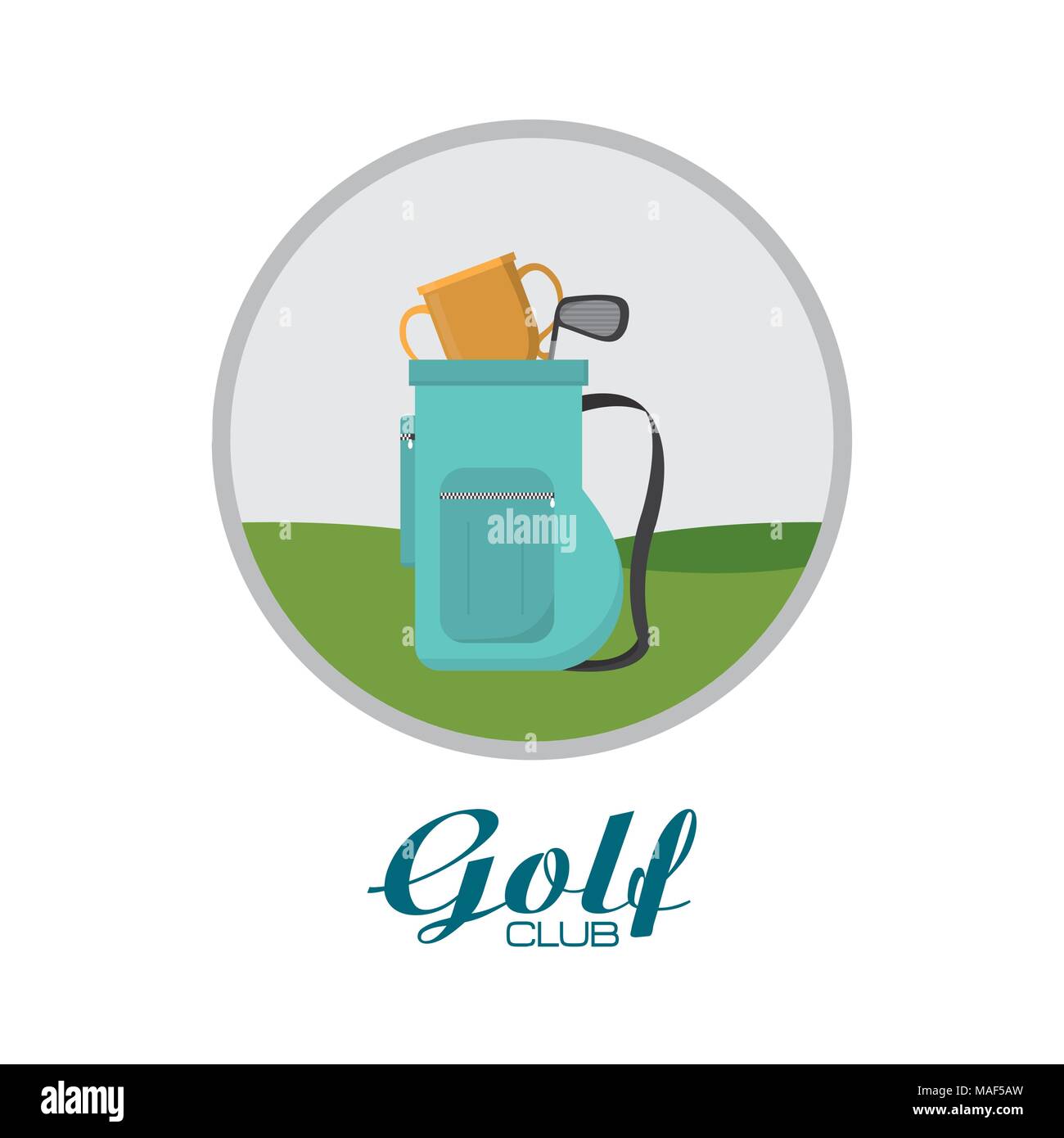 Golf sport equipment cartoon vector illustration graphic design Stock ...