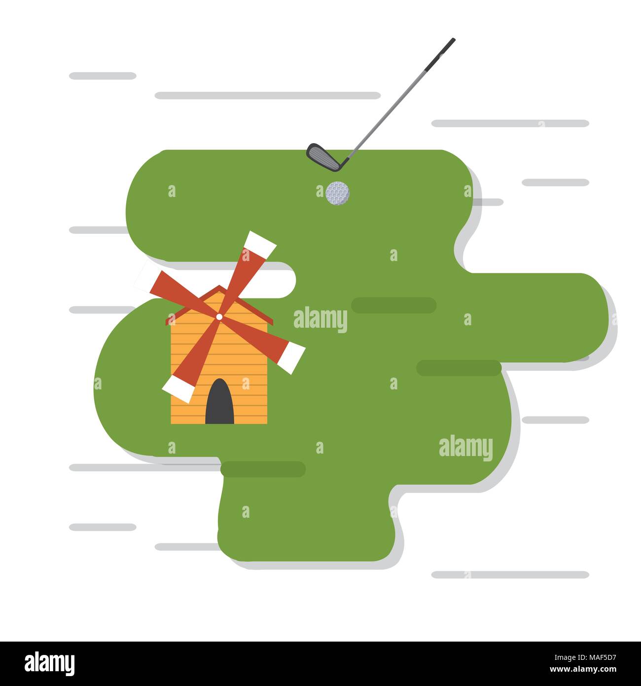 Golf camp field game cartoons vector illustration graphic design Stock ...