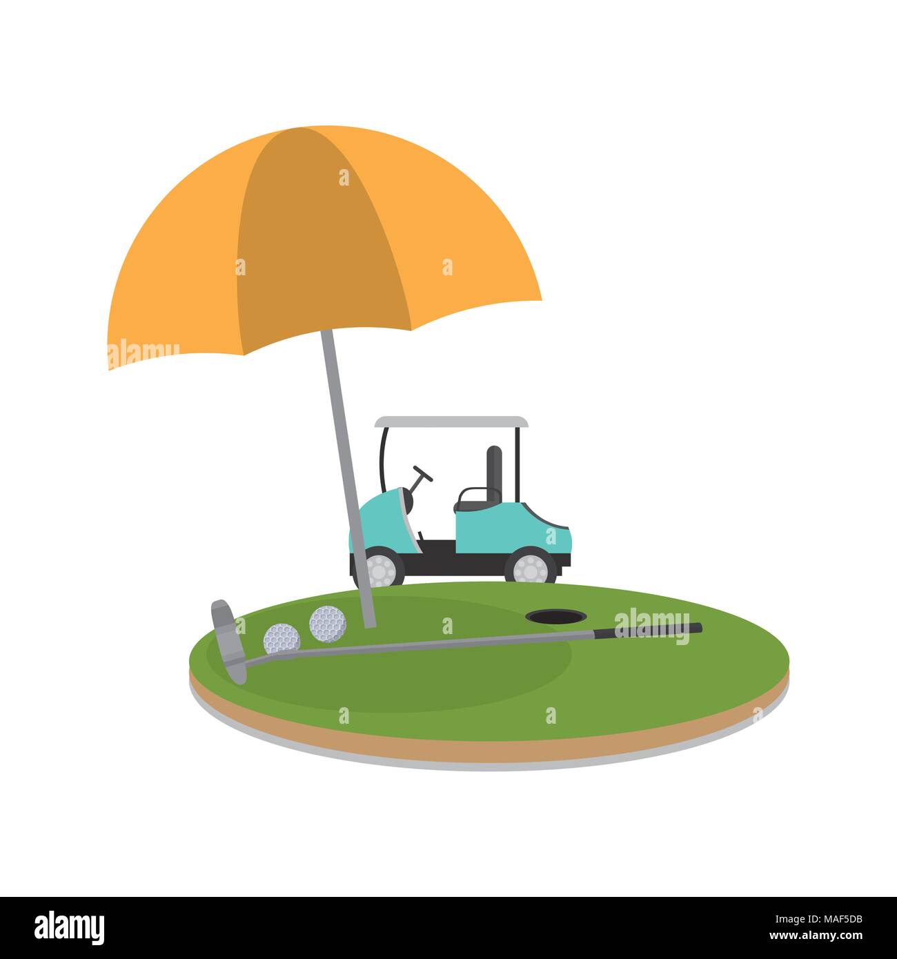 Golf camp field game cartoons vector illustration graphic design Stock ...