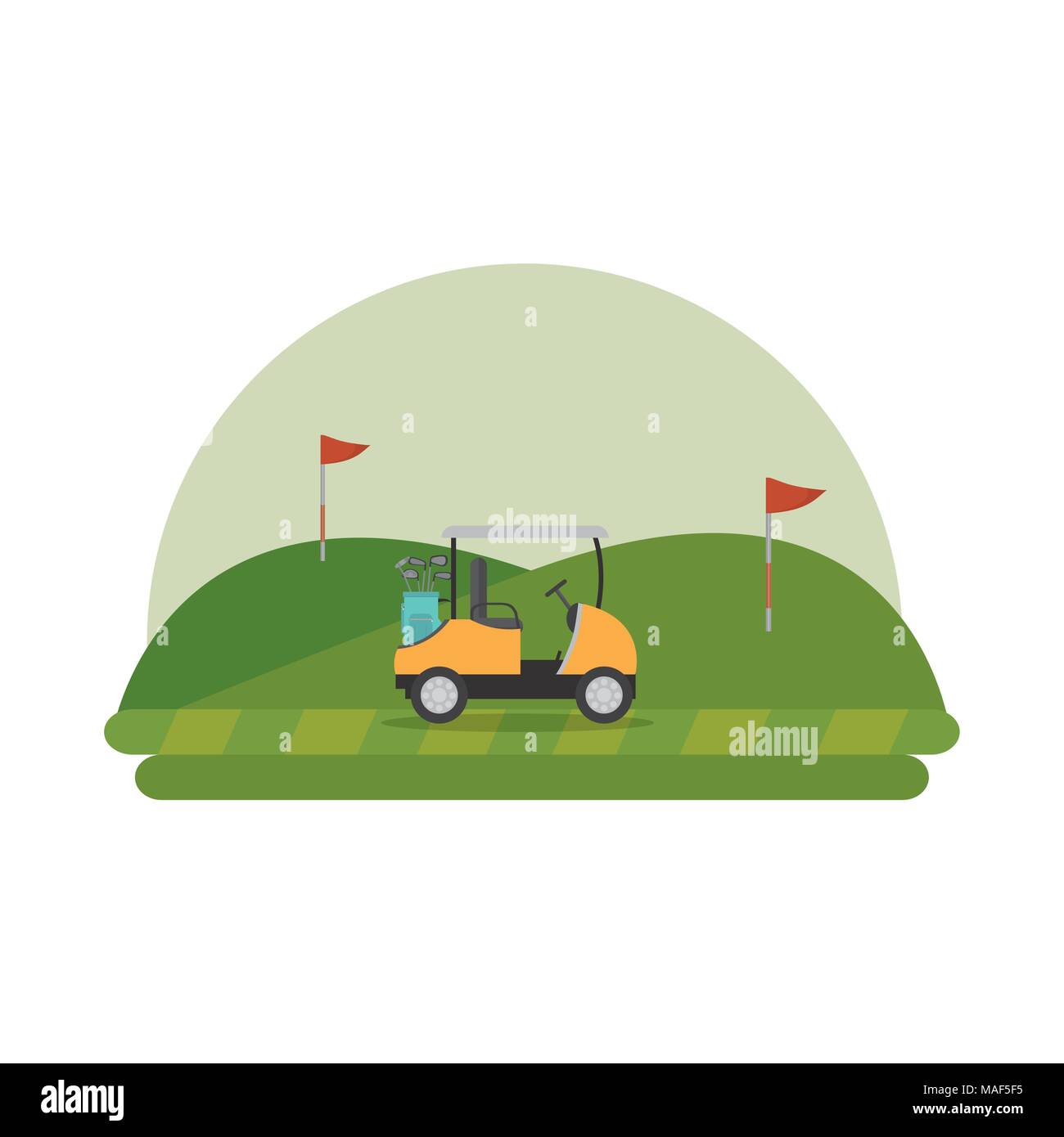 Golf camp field game cartoons vector illustration graphic design Stock ...