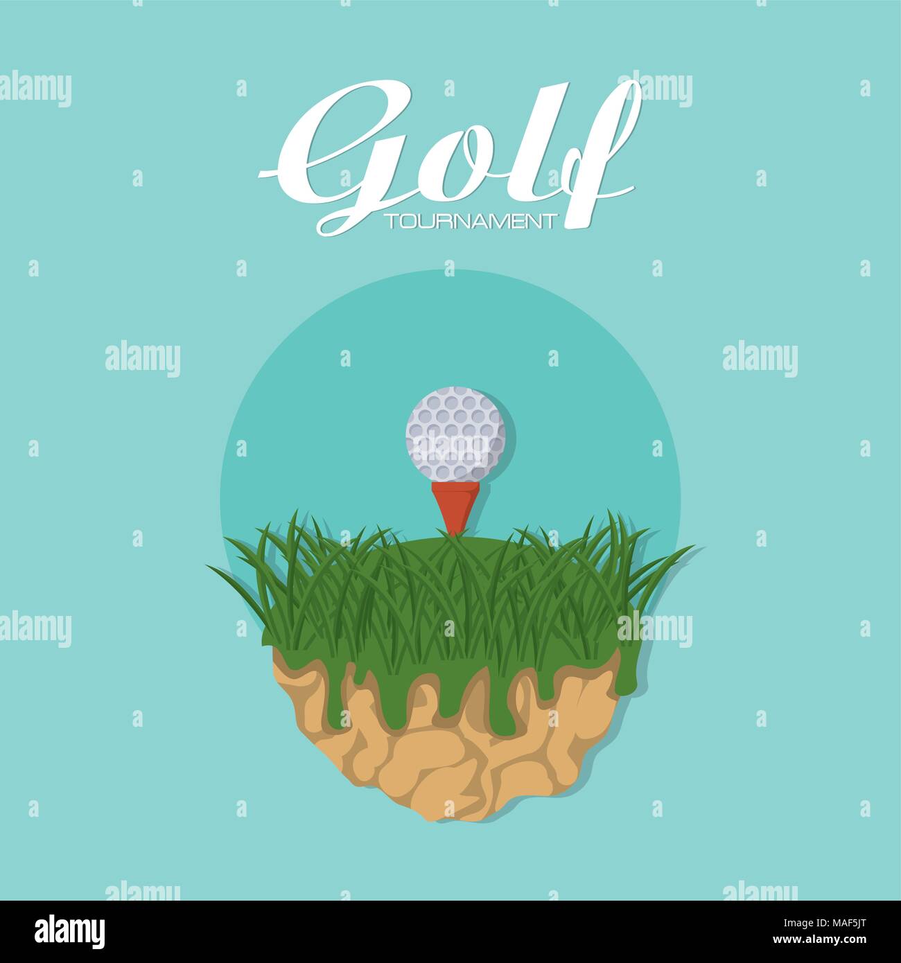 Golf ball on pin vector illustration graphic design Stock Vector Image ...