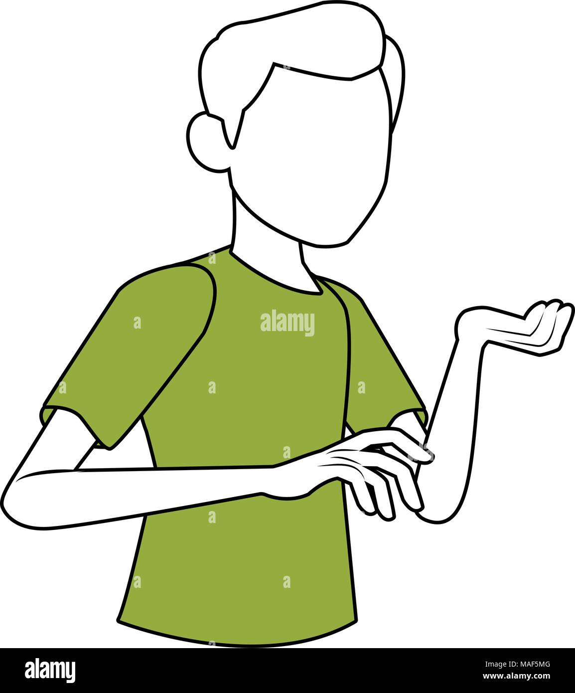 Faceless man confused Stock Vector Image & Art - Alamy