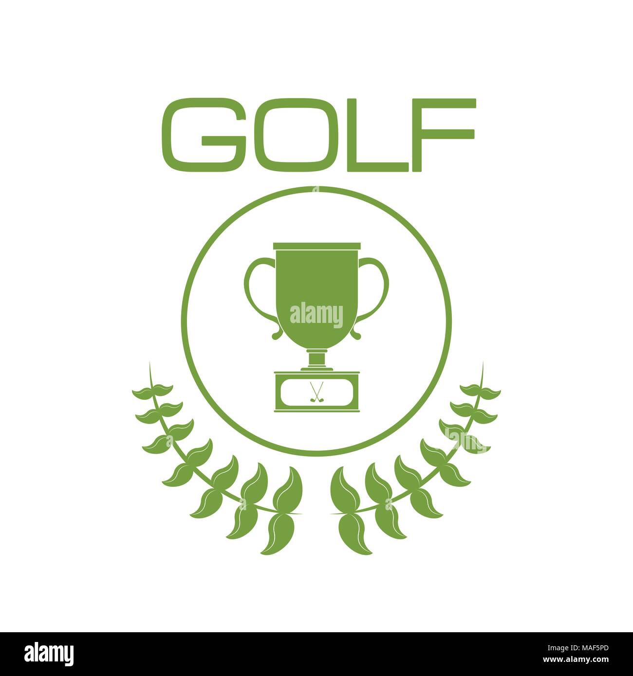 Golf club symbol with cup vector illustration graphic design Stock ...