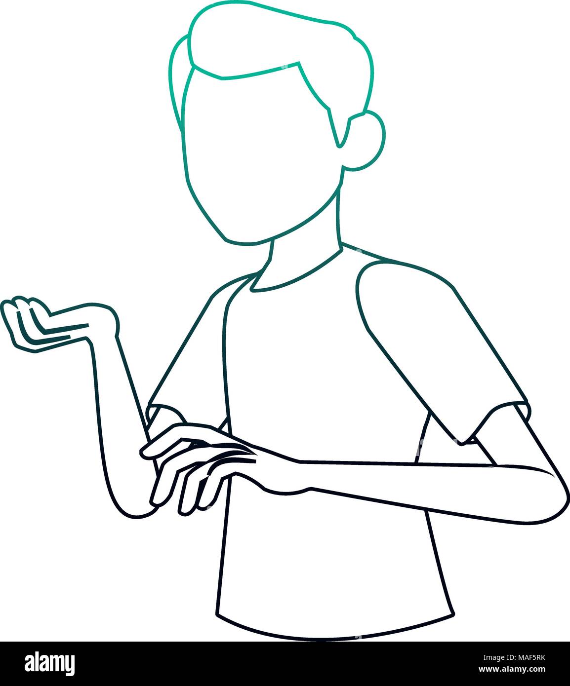 Faceless man confused Stock Vector Image & Art - Alamy