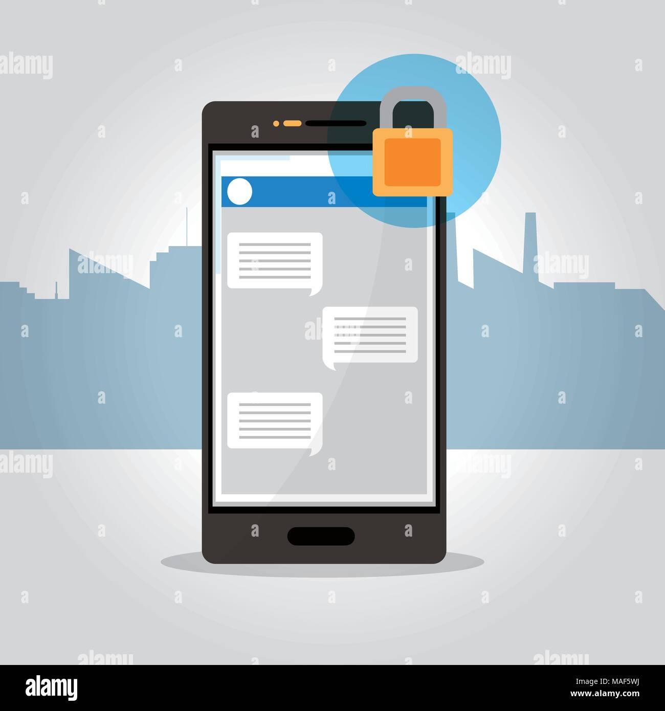 Chatting from smartphone vector illustration graphic design Stock ...