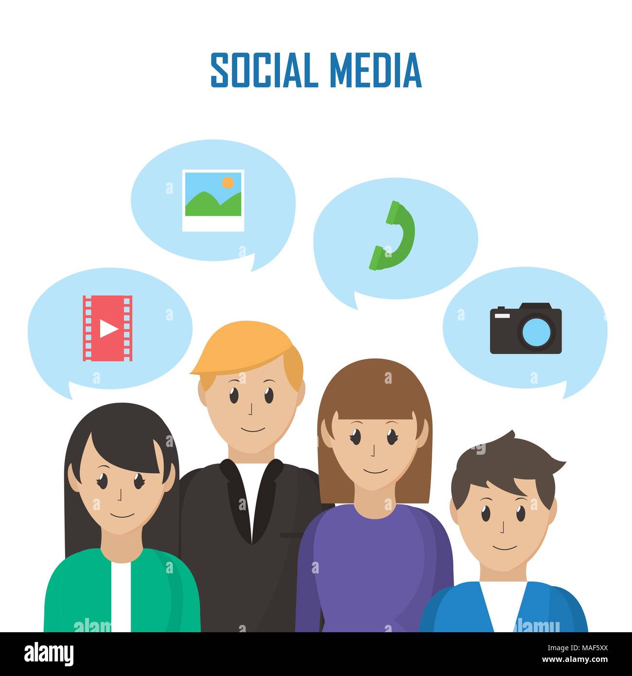 People on social media vector illustration graphic design Stock Vector ...