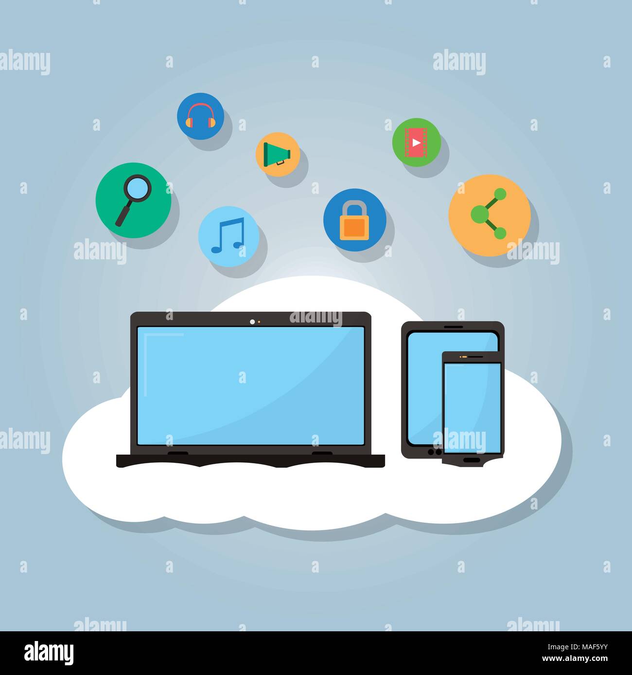 Social media and technology vector illustration graphic design Stock ...
