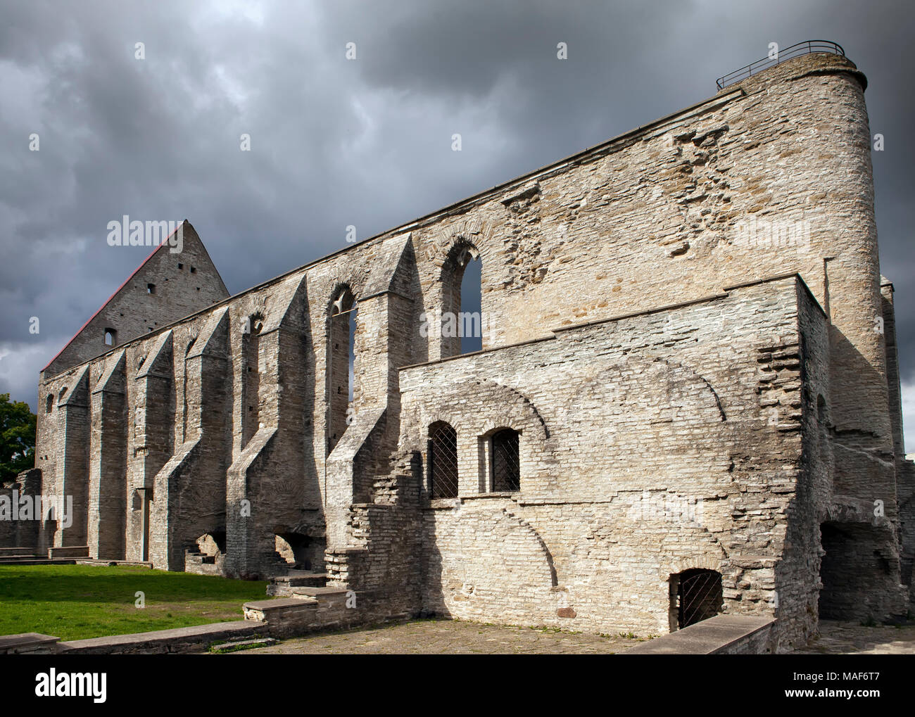 Ancient ruined St. Brigitta convent ( 1436 year) in Pirita region ...