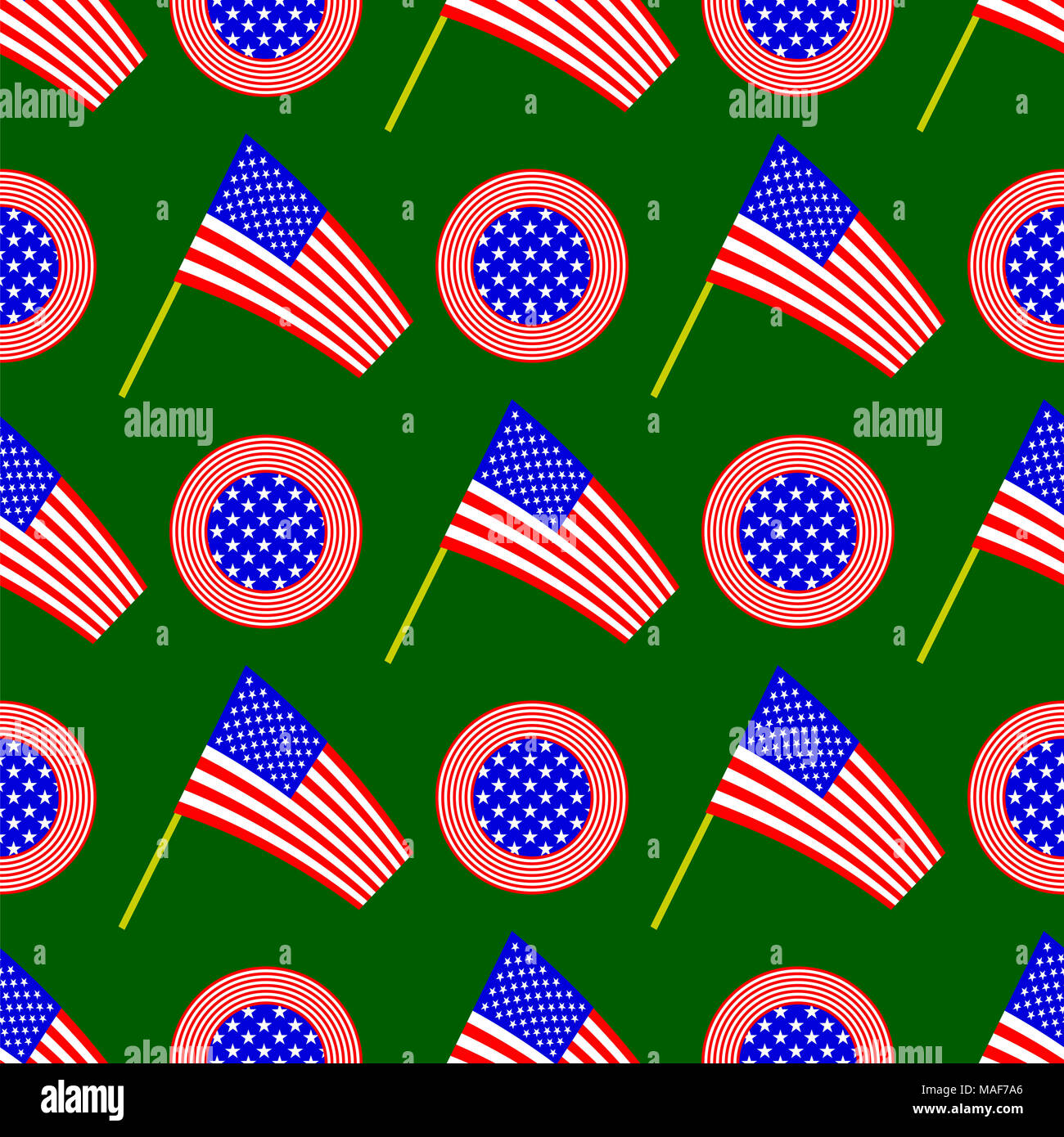 American Flag and Circle Icon Seamless Pattern Stock Photo - Alamy