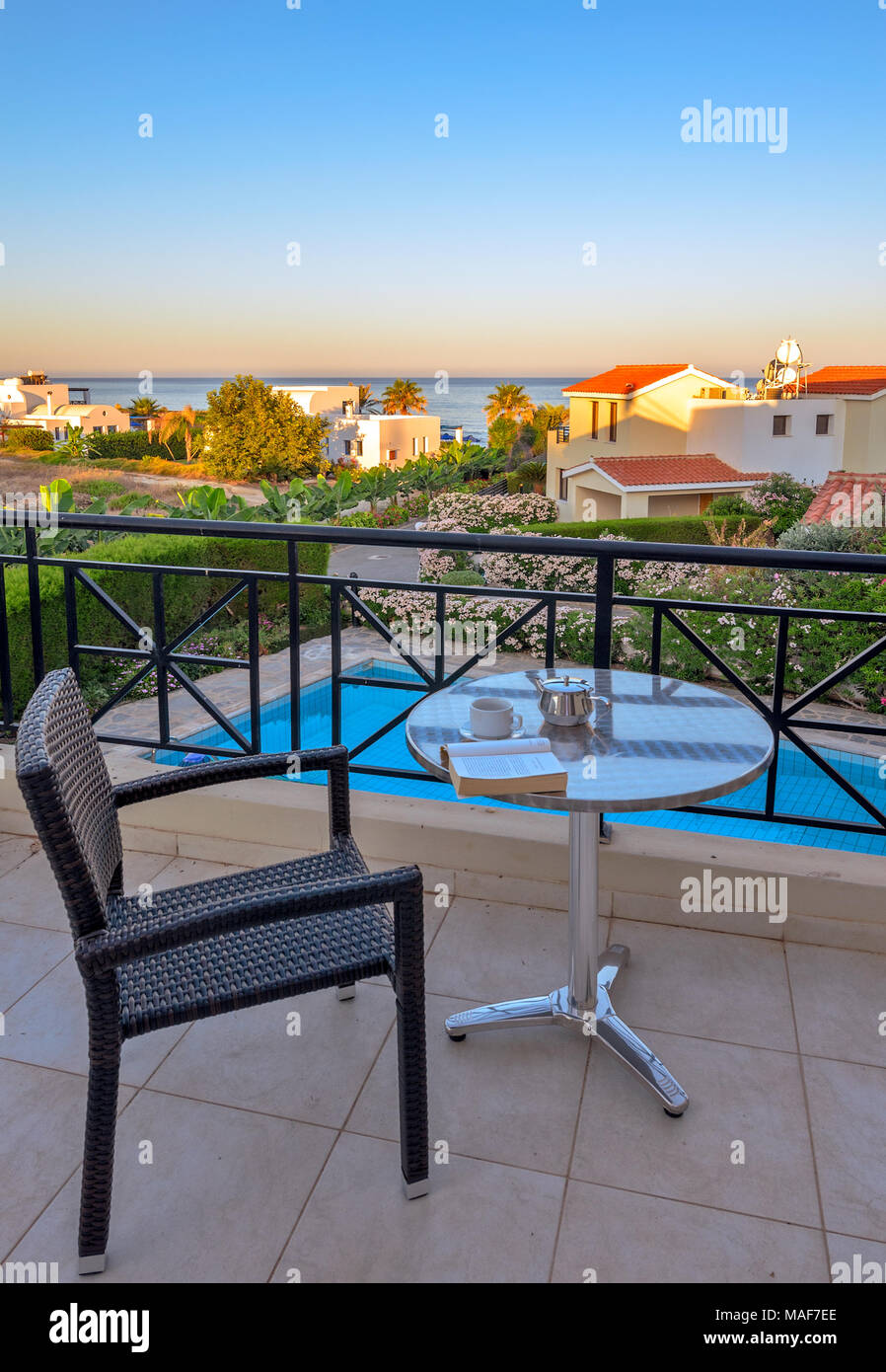 Terrace with table and chair hi-res stock photography and images - Alamy