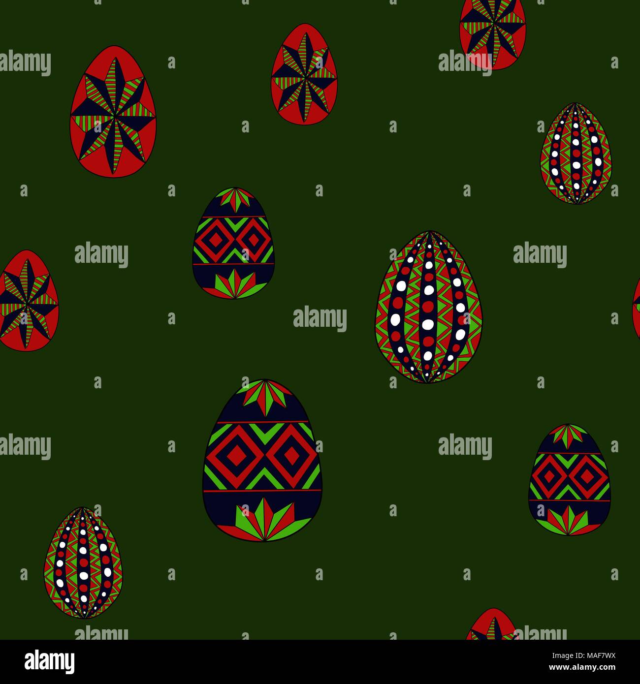 doodle vector easter eggs chaotic seamless pattern Stock Vector Image & Art - Alamy